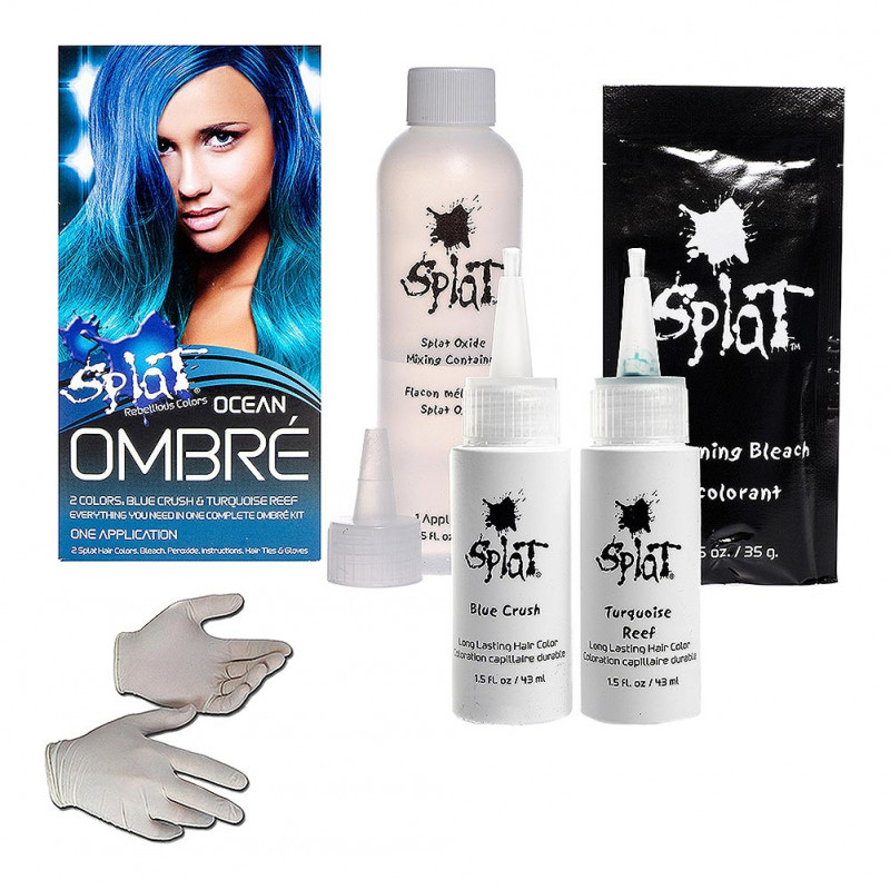 Splat Ombre Ocean Long Lasting Colour Blue Crush and Turquoise Reef ...